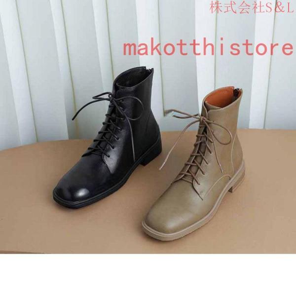 ブーツレディース疲れない靴レースアップショートブーツ編み上げブーツS＆L袴ブーツ編み上げレースアップブーツ足が痛くならない歩きやすいローヒール