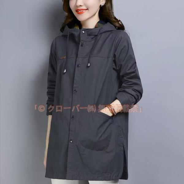 春コート レディース アウター ジャケット ジャンパー スプリングコート スリット クローバー株式会社 羽織