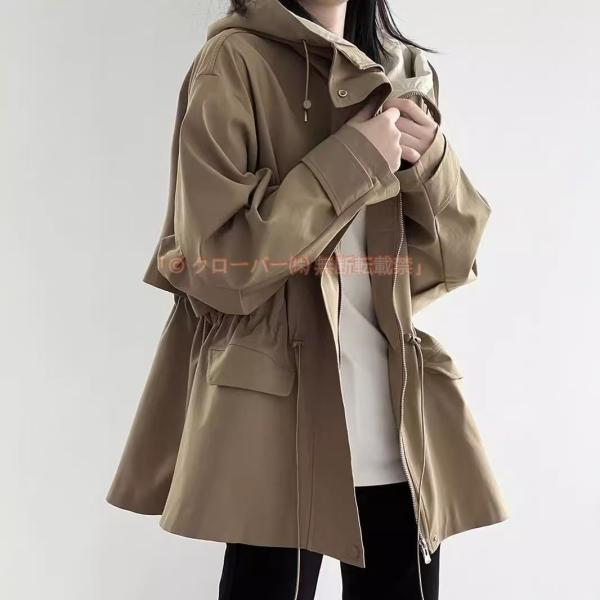 トレンチコート レディース 春 おしゃれ スプリングコート トレンチ 長袖 クローバー株式会社 春 コート 春コート マウンテンパーカー ガウンコート アウター