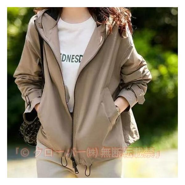 撥水 マウンテンパーカー レディース 春秋 モッズコート スプリングコート ブルゾン クローバー株式会社 フード付き キャンディー袖 パーカー アウター 春