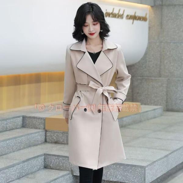 スプリングコート トレンチコート レディース コート 長袖 ジャケット キレイめ クローバー株式会社 ゆったり 春秋物 秋服 裏地付き 薄手 ロングカーディガン 春 アウター 無地