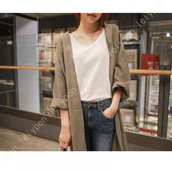 トレンチコート レディース ロング スプリングコート 長袖 薄手 ノー