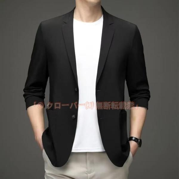 アイスシルクスーツジャケット メンズ カーディガン 薄手 ブレザー 涼しい アイスシルク クローバー株式会社 ジャケット 耐シワ性極薄 吸汗速乾 フォーマル 通勤 春夏 おしゃれ