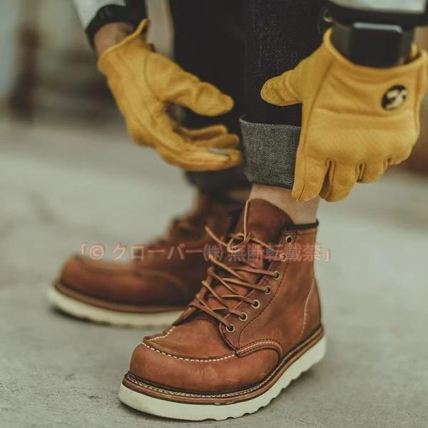 ワークブーツ メンズ ショートブーツ 編み上げブーツ 冬 エンジニア レースアップ クローバー株式会社 紳士靴 かっこいい カジュアル おしゃれ 暖かい 滑り防止