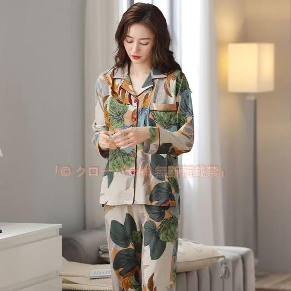 パジャマ レディース 綿100％ 前開き 長袖 春 秋 クローバー株式会社 冬 かわいい ロングパンツ 入院 授乳 春秋夏 かわいい ルームウェア 部屋着 寝巻き 母の日 誕生日 敬老の日