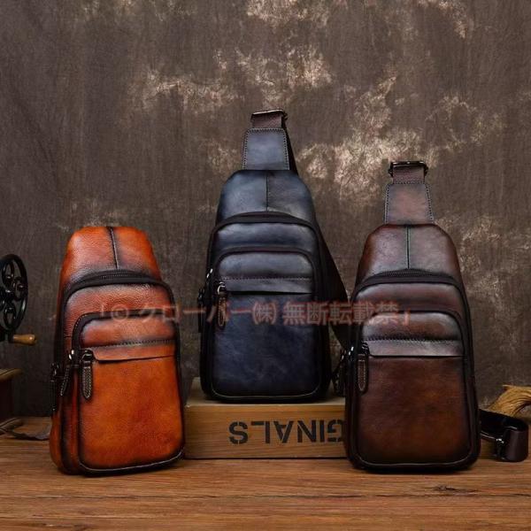 ボディーバッグ 本革 メンズ 斜め掛け ショルダーバッグ 小さめ かっこいい クローバー株式会社 ボディバッグ メンズ 革 ボディバック レザー