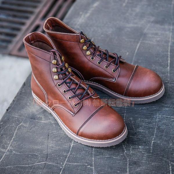 ヴィンテージ 編み上げ ショートブーツ メンズブーツ 本革 革靴 レース