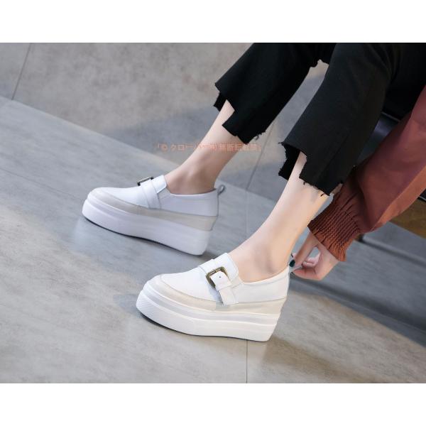 スリッポン レディース スニーカー 本革 厚底 歩きやすい おしゃれ クローバー株式会社 スリッポンスニーカー 軽量 フラットシューズ 厚底スリッポン ローファー 履きやすい