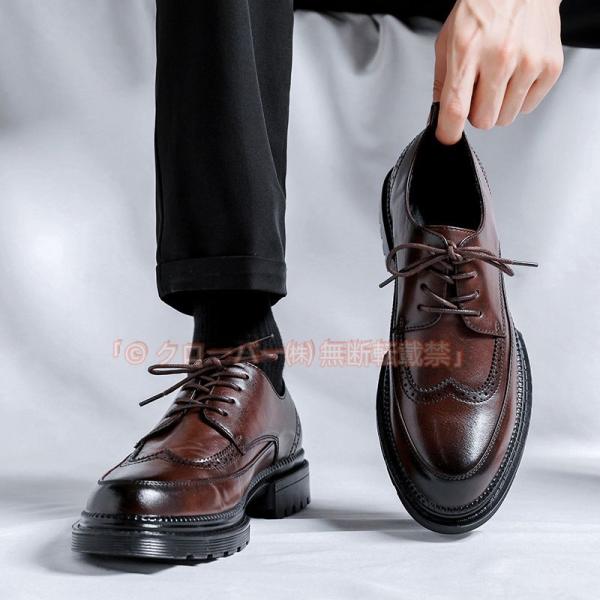 牛革靴 紳士靴 ビジネスシューズ メンズ 牛革 本革 ウィングチップ クローバー株式会社 外羽根 結婚式 通勤 おしゃれ 靴 . ~