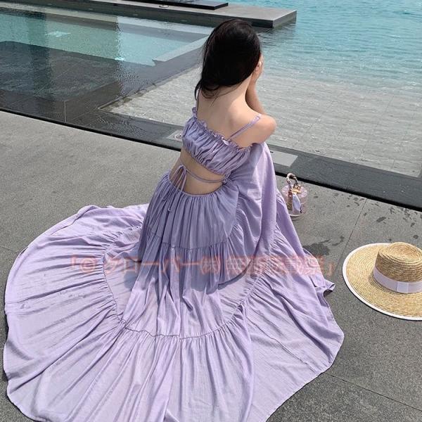 ワンピース 夏 レディース リゾート 海 キャミワンピース サマードレス クローバー株式会社 マキシ丈 マキシワンピース ロング丈 背中開き Aライン デート 20代 30代 40代