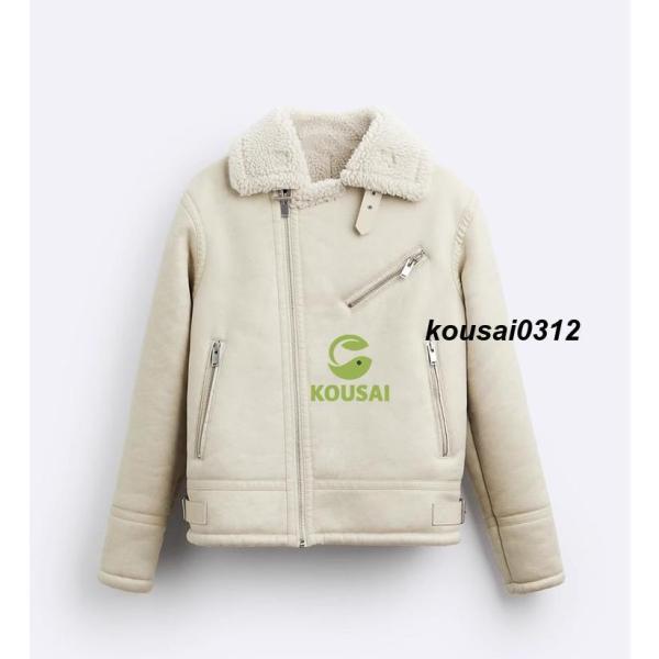 ムートンジャケット メンズ ボアジャケット ブルゾン ボア あったか