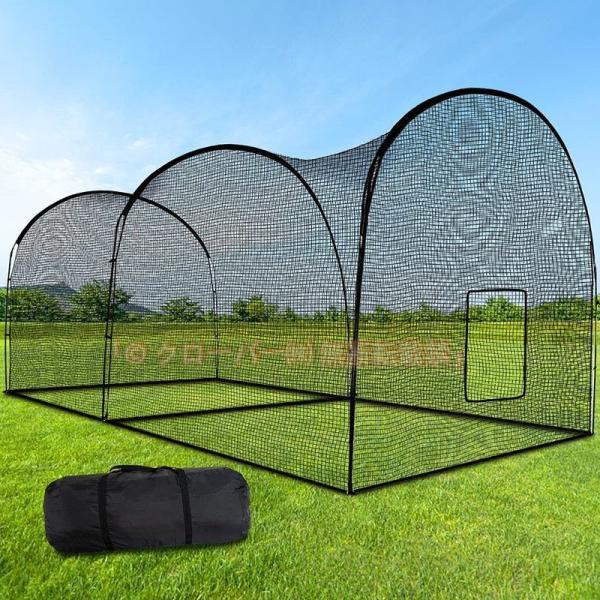 野球バッティングゲージ バッティングゲージ 5x3x3m 野球ネット 庭 バッティングネット 折りたたみ クローバー株式会社 自宅 大型 2.4m ティーバッティング 打撃練習 防球ネット