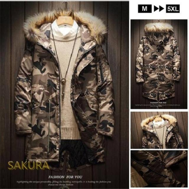 クーポン対象 年末セール ★中綿コート メンズ 迷彩柄 アウター ダウンジャケット 厚手コート 秋冬 防寒 アウトドア メンズファッション 送料無料 クリスマスギフト ギフトに最適