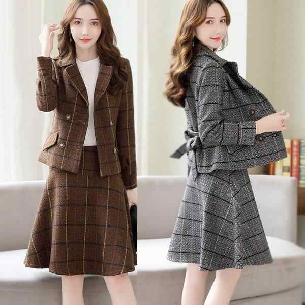 セットアップ レデース 秋 冬 スカート スーツジャケット 2点セット ウール混コート お洒落 上品 大人 通勤 二次会 入学式 入園式 ママコーデ 30代 40代