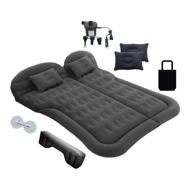 車中泊マット エアーベッド 後部座席 仮眠 キャンプ 車中泊 ベッド エアーマット 車載 旅行用 屋外用 ベッドキット キャンプ用品 快適空間 電動ポンプ付属 防災