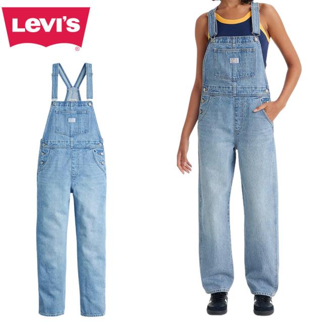 レディース オーバーオールリーバイス LEVI'S853150016 リーバイスプレミアム Vintage Womens OverallsLight Blue ライトブルー バギー ワイドパンツ アメカジウォッシュ ジェンダーフリー ローライズ ジーンズ ジーパン レトロ