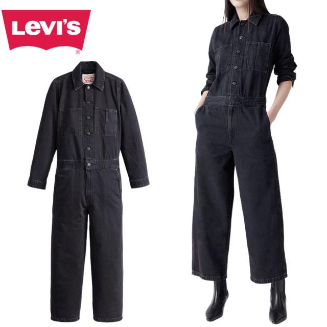 レディース つなぎ ジャンプスーツリーバイス LEVI'SA59300007 STANDARD FIT TSUNAGIIconic Jumpsuit アイコニックジャンプスーツバギー ワイドパンツ アメカジウォッシュ ジェンダーフリー ローライズ ジーンズ ジーパン レトロ