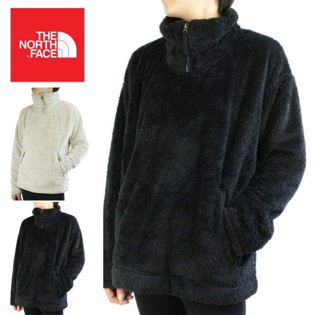 ノースフェイスTHE NORTH FACE レディース パーカーW FURRY FLEECE PULLOVERウィメンズ ファーリーフリースプルオーバーTNF BLACK（ブラック）VINTAGE WHITE/DOVE GREY（ホワイトグレー）黒 白 灰色 ボア  ファー