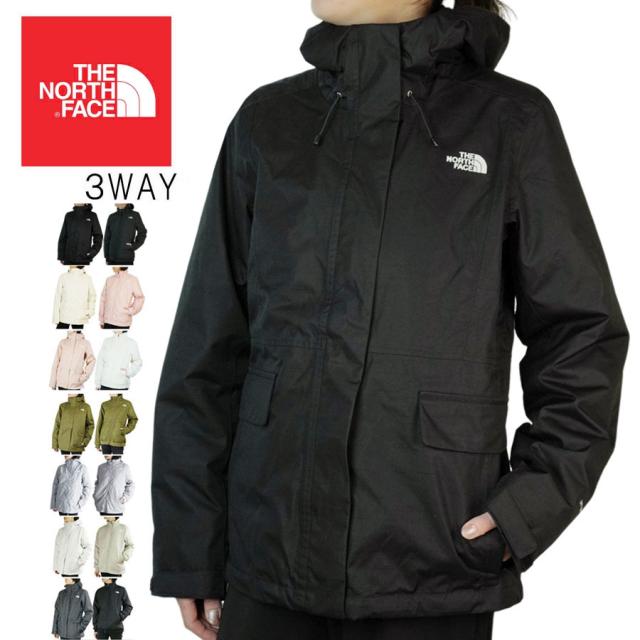 ノースフェイスTHE NORTH FACE レディース 3ウェイジャケットW MONARCH TRICLIMATE JKT-RTOウィメンズ モナークジャケットブラックヘザー メルドグレーヘザー ホワイトミリタリーオリーブ カフェクリーム ブラックナイロンジャケット マウン
