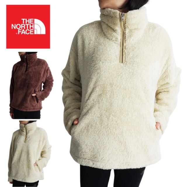 ノースフェイスTHE NORTH FACE レディース フリースW FURRY FLEECE PULLOVERウィメンズ ファーリーフリースプルオーバーBLCHDSND/HWTHKH（ブリーチサンド/ホーソーンカーキ）MARRONPR/ROOTBN（マロン/ルートブラウン）茶 オフホワイト ボア