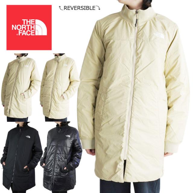 ノースフェイスレディース コートW DU NORD RVRS PARKAウィメンズ ドゥーノードリバーシブルパーカーHAWTHONE KHAKI(ホーソンカーキ)TNF BLACK(ブラック)黒 ベージュ 2WAY 中綿 長め丈 軽量