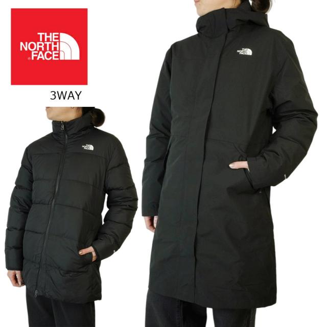 ノースフェイス THE NORTH FACE レディース ダウンコート 3ウェイW SEQUOIA TRICLIMATEウィメンズ セコイア 3in1ジャケット黒 ブラック ダウンジャケットナイロンジャケット マウンテンパーカー セット ロングコート 撥水