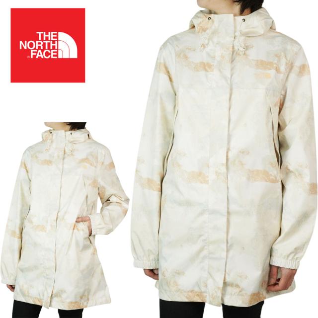 ノースフェイスTHE NORTH FACEレディース ジャケットW PRINT ANTORA PARKAウィメンズ プリント アントラ パーカーAPCTICCYNCMPRNT(ベージュマルチプリント)女性用 ライトアウター 総柄 滲み 淡色