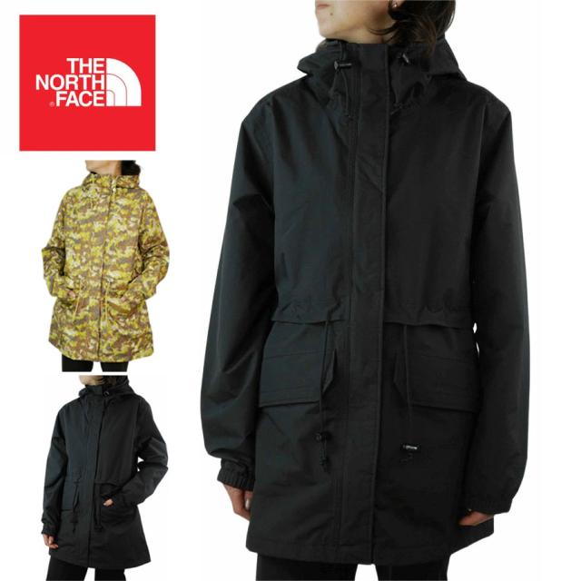ノースフェイスTHE NORTH FACE レディース ジャケットW M66 UTILITY RAIN JACKETレインジャケット ブラック BLACK カモフラージュ 迷彩マウンテンパーカー マウンパ ナイロン アウトドア 撥水 長め