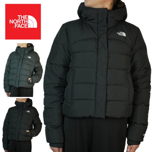 ノースフェイスTHE NORTH FACEレディース ダウンジャケットW BALTIC DOWN PUFFER HOODIEウィメンズ バルティック ダウン パファー フーディーTNF BLACK ブラック ASPHALT GREY アスファルトグレー黒 灰 アウター 上着 ショート丈 フード付き ロ