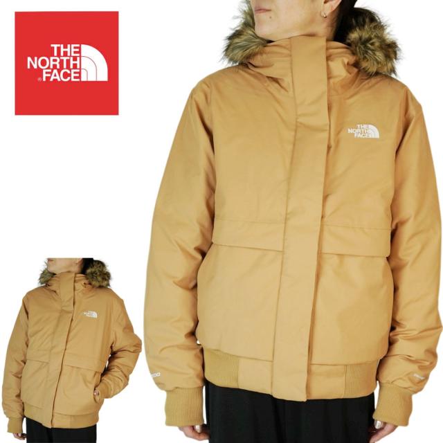 ノースフェイスTHE NORTH FACEレディース ジャケットW ARCTIC BOMBER JACKETウィメンズ アークティク ボンバー ジャケットALMNDBR/ABNFMLP アーモンドバターアウター ミドル丈 ナイロン ベージュ 上着ロゴ フード アウトドア キャンプ ノー