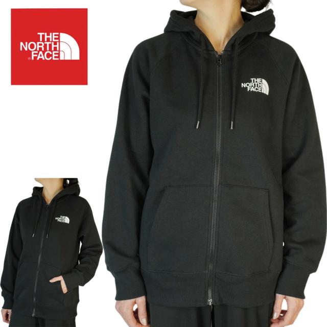 ノースフェイスTHE NORTH FACEレディース パーカーW HALFDOME FULL ZIP PARKAウィメンズ ハーフドーム フル ジップ パーカーTNF BLACK ブラック裏起毛 羽織り 上着 チャック付き フード 黒 ロゴキャンプ アウトドア シンプル ストリート ノ