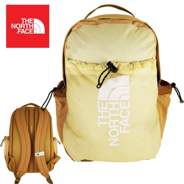 ノースフェイス THE NORTH FACE男女兼用 バックパックボザーバックパック BOZER BACKPACKベージュ オフホワイト ロゴ リップストップリュック キッズ USA企画 アウトドア キャンプ トラベル 旅行