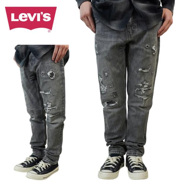 メンズ デニムパンツリーバイス LEVI'S512 スリム テーパード 512 SLIM TAPER288331344 タイト 細身WASH BLACK ウォッシュブラック 黒 クラッシュ ヴィンテージ 加工ジェンダーフリー ローライズ ジーンズ ジーパン クラシック