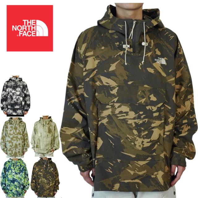 ノースフェイス THE NORTH FACEメンズ ジャケットM PRINT CLASS V PULLOVERメンズ プリントクラスブイ プルオーバーレトロ ダイプリント カモプリントグリーントロピカルプリント グリーングラナイト