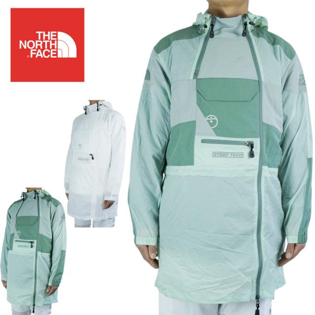 ノースフェイスUSA企画 日本未発売THE NORTH FACEメンズ ジャケットSTEEP TECH LT WIND JKTスティープ テック ウインドジャケットTNF WHITE(ホワイト) GNMST/WTIN/AVGN(グリーンミスト)白 緑 黒 灰色 シルバー 90年代 アウトドア ストリート