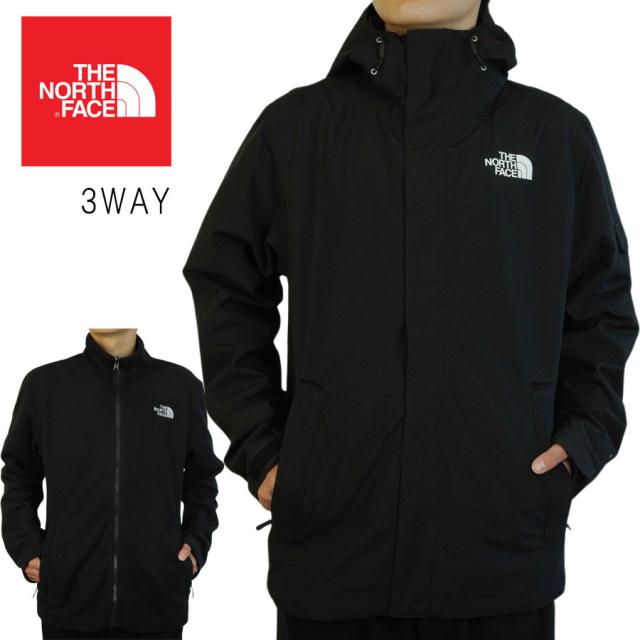 ノースフェイスTHE NORTH FACEメンズ ジャケットM TORO PEAK TRICLIMATEメンズ トロ ピーク トリクラメイトTNF BLACK(ブラック)マウンテンパーカー 3way インナー ナイロン アウター ロゴ キャンプ アウトドア 黒