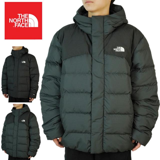 ノースフェイスTHE NORTH FACEメンズ ジャケットM BALTIC DOWN PUFFER HOODIEバルティック ダウン パファー フーディアスファルトグレー ブラックアウター フード ナイロン キャンプ アウトドアストリート Y2K  秋冬 USA　ロゴ 撥水