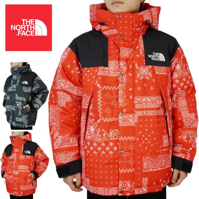 ノースフェイス THE NORTH FACEメンズ ダウンジャケットNOVELTY ULTIMATE DOWN JACKETノベルティ アルティメット ダウン ジャケットリオレッド RIO RED リアルブラック REAL BLACKバンダナ柄 ペイズリー PAISLEY90s インスパイア ストリート
