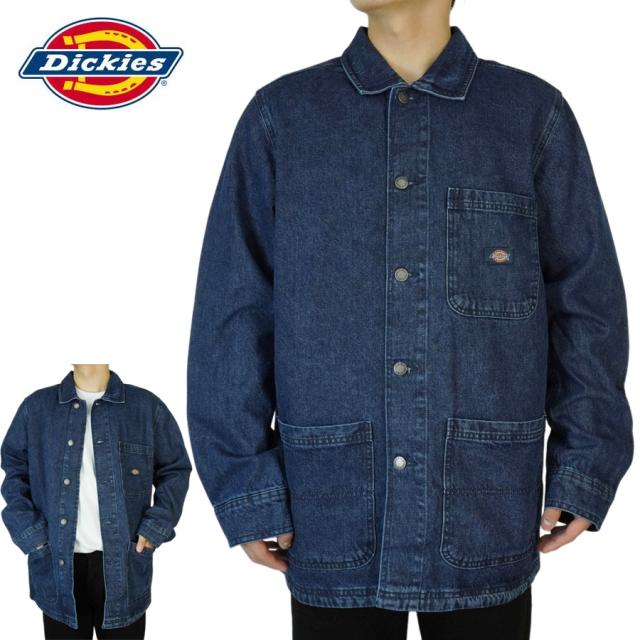DICKIES ディッキーズメンズ ジャケットデニム チョア コート カバーオール DENIM CHORE COAT COVERALL JACKETSTONEWASHED INDIGO BLUE ストーンウォッシュ インディゴブルーインディゴ 紺 ジーンズ レイヤード 重ね着TATOO ローライダー 作業着
