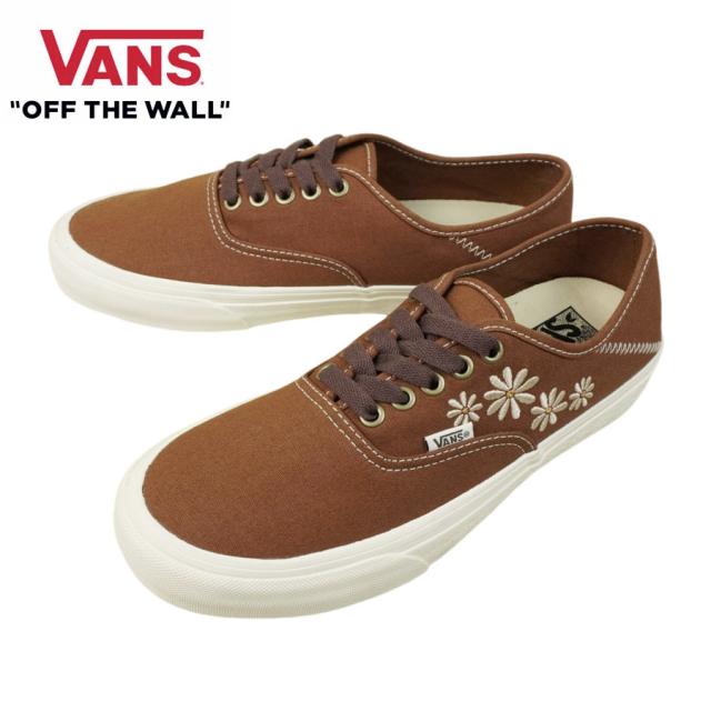 VANS スニーカーVANS ヴァンズ バンズ【箱なし】AUTHENTIC VR3 オーセンティックPAINTED FLORAL BROWN/BROWNペインテッド フローラル ブラウン/ブラウン茶 花 刺繍メンズ レディース スニーカー 靴 ローカット