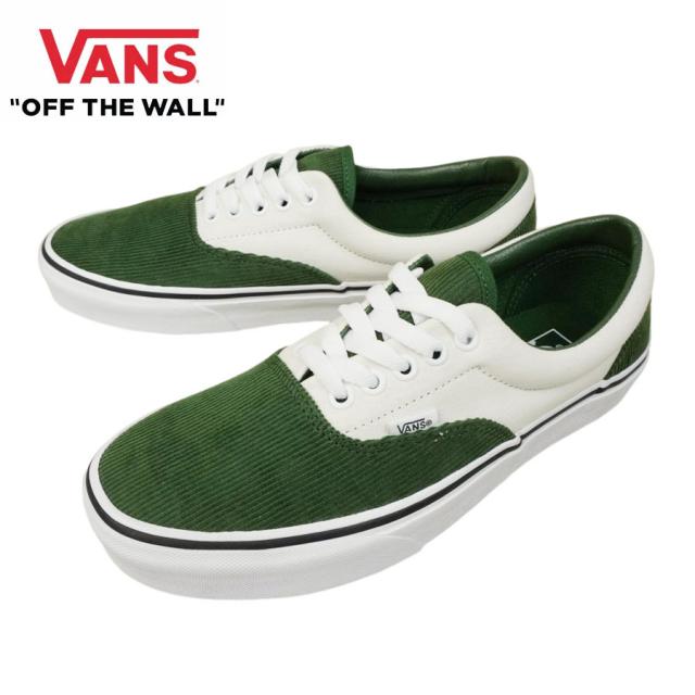 VANS スニーカーVANS ヴァンズ バンズ【箱なし】ERA エラMINI CORD GREEN/WHITE ミニコードグリーン/ホワイト白 緑 カーキ オリーブ キナリ キャンバス コーデュロイメンズ レディース スニーカー 靴 ローカット