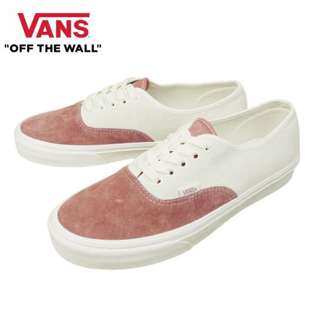 VANS スニーカーVANS ヴァンズ バンズAUTHENTIC オーセンティックPIG SUEDE WITH RED ROSE ピッグ スエード ウィズ レッドローズ白 ピンク キャンバス スウェード レザーメンズ レディース スニーカー 靴 ローカット スケシュー