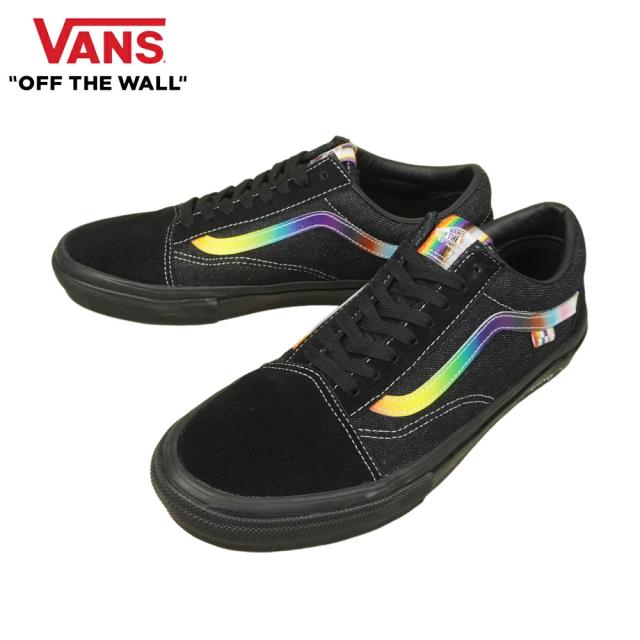 バンズ VANS ヴァンズ【箱無し】SKATE OLD SKOOL スケートオールドスクール2GETHER AS OURSELVES BLACKブラック レインボー デニム スエード スウェードメンズ レディース スニーカー 靴 スケボーローカット ストリート Y2K