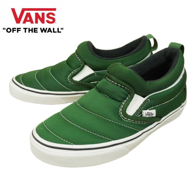 VANS スニーカーVANS ヴァンズ バンズ【箱なし】SLIP-ON MID スリッポン ミッド スリップオンDOUGLAS FIR ダグラス ファー緑 グリーン 白 ホワイト ミッドカットメンズ レディース スニーカー 靴 紐無し
