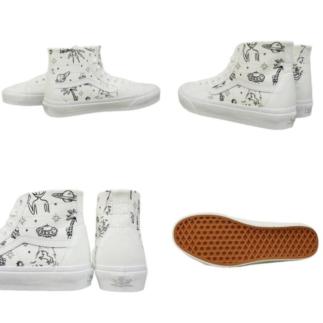 VANS スニーカーVANS ヴァンズ バンズ【箱なし】SK8-HI TAPERED スケートハイ テーパードUNIDENTIFIED U-PAINT WHITEアンアイデンティファイド ユーペイント ホワイト白 黒 モノトーン 宇宙人 UFOメンズ レディース 塗り絵 靴 ハイカッ VANS スニーカーVANS ヴァンズ バンズ【箱なし】SK8-HI TAPERED