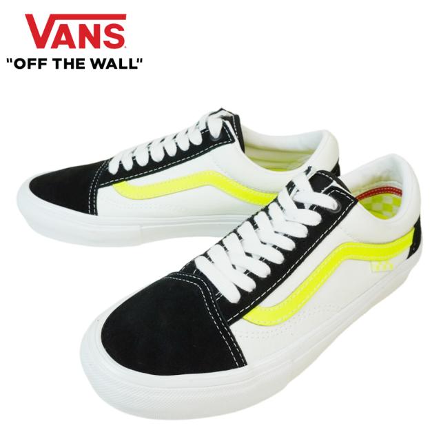 VANS スニーカーVANS ヴァンズ バンズ【箱なし】SK8 OLD SKOOL スケート オールドスクールNEON TRUE WHITE/YELLOW ネオン トゥルーホワイト/イエロー白 黒 蛍光 ネオンイエローメンズ レディース スニーカー 靴 ローカット sk8 スケシュー