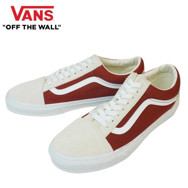 VANS スニーカーVANS ヴァンズ バンズ【箱なし】OLD SKOOL オールドスクールCANVAS SUEDE FIREDBRICK キャンバス/スエード ファイアードブリックオフホワイト ベージュ エンジ バーガンディー レッドメンズ レディース スニーカー 靴 ローカット