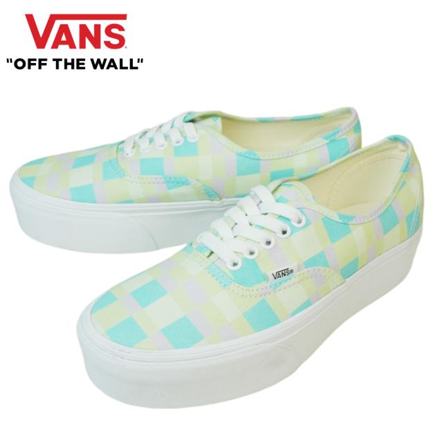 VANS スニーカーVANS ヴァンズ バンズ箱あり 箱なし チェック柄AUTHENTIC STAC オーセンティック スタックPASTEL PICNIC MIXED PRIDEパステル ピクニック チェッカーボード厚底 プラットフォーム メンズ レディース LA 靴