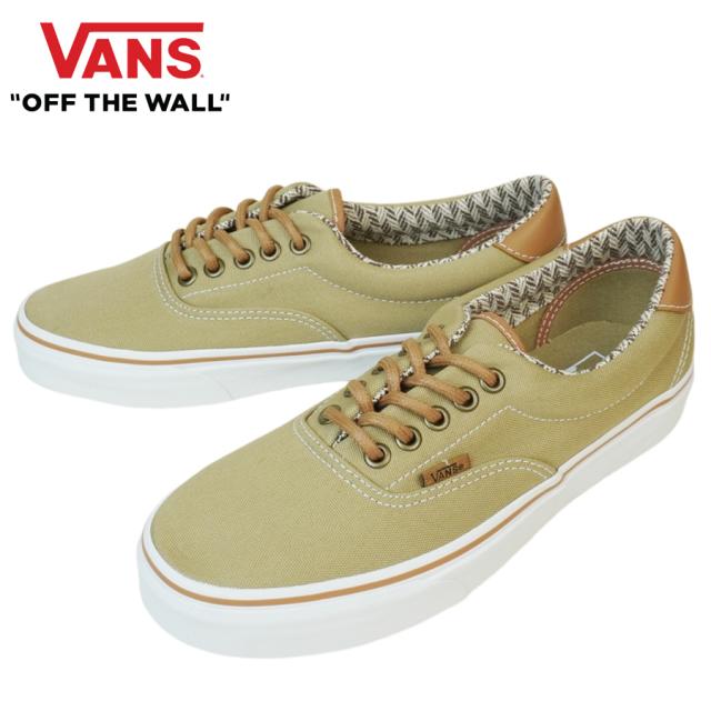 VANS スニーカーVANS ヴァンズ バンズERA 59 エラ59C&L KHAKI/CHEVRON カーキ キャンバス 千鳥格子レザー  くすみカラー ベージュメンズ レディース スニーカー 靴 ローカット スケシュー