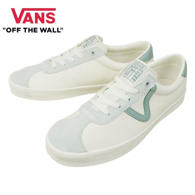 VANS スニーカーVANS ヴァンズ バンズ【箱なし】SPORT LOW  スポーツ ローTRI-TONE GREEN トライトーングリーンパステル ブルー 水色 アイス 白 ホワイト 淡色 ロゴ スエードメンズ レディース スウェード 靴 レトロ クラシック ヴィンテージ